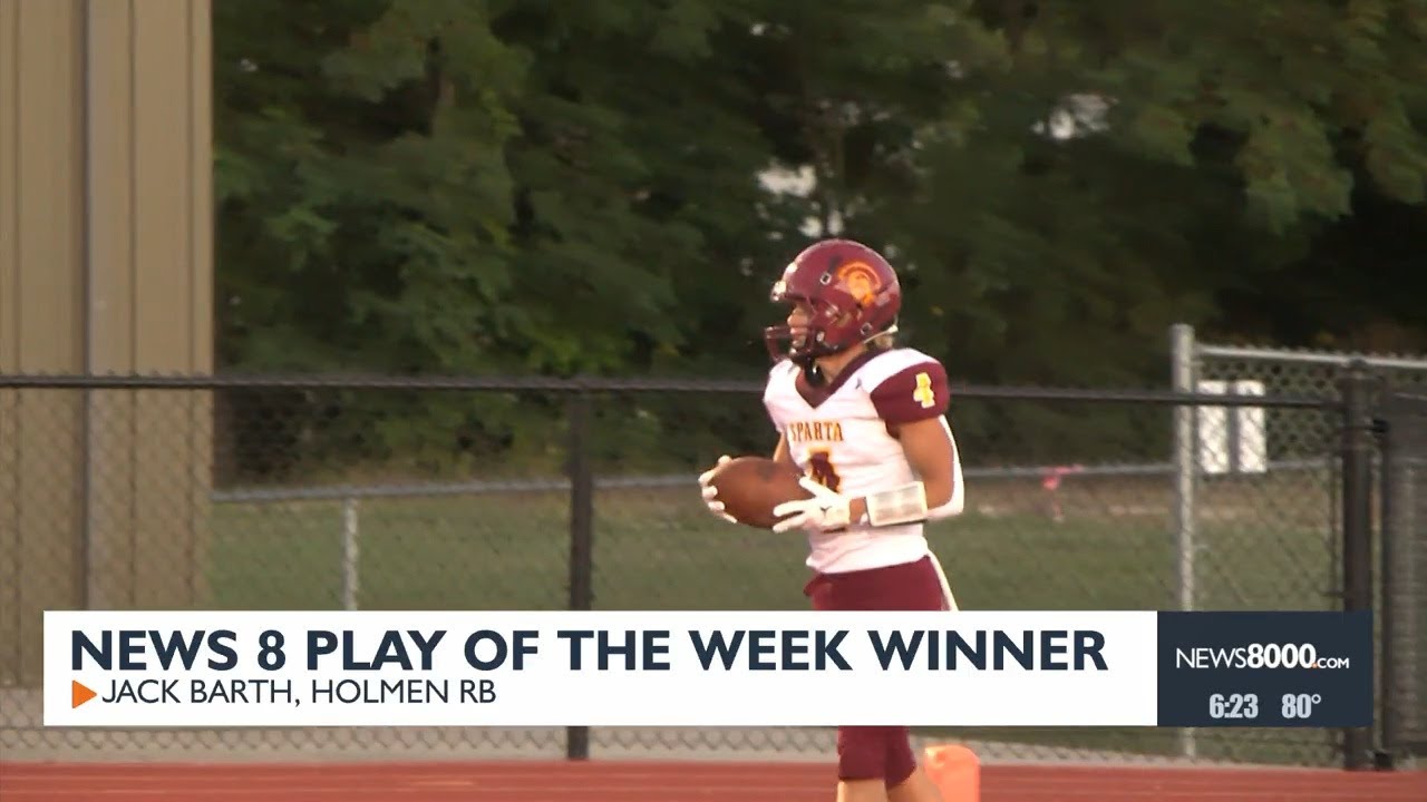 News 8 Play of the Week winner - Jack Barth of Holmen - YouTube