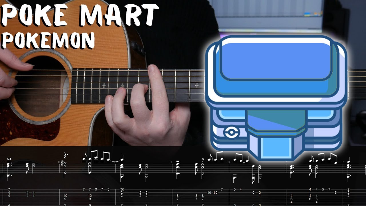 Poké Mart - Pokemon - Fingerstyle Guitar Tutorial + TAB | ポケモン - YouTube