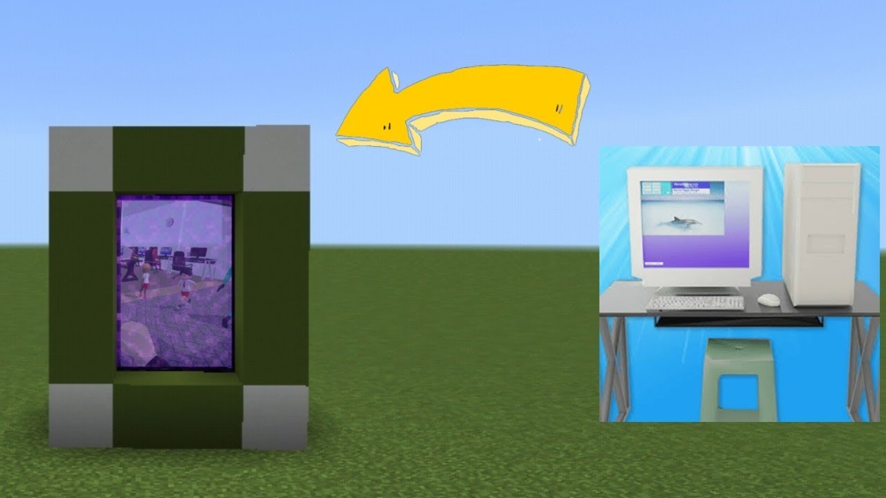 CARA MEMBUAT PORTAL WARNET LIFE SIMULATOR - MINECRAFT - YouTube