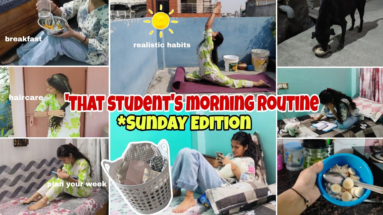 *that student* SUNDAY MORNING ROUTINE⛅|Study Routine, Haircare, Plan ...