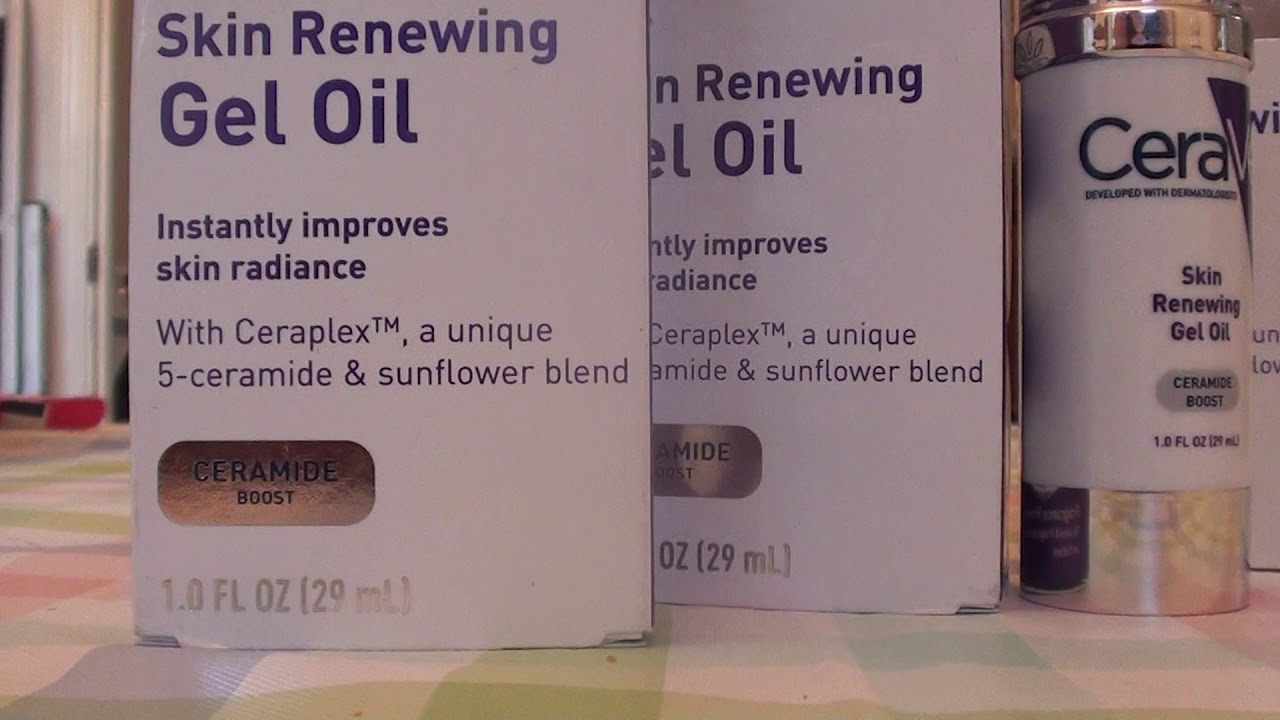 CERAVE 5 CERAMIDE CERAPLEX Skin Renewing Gel Oil Improve Skin Radiance ...