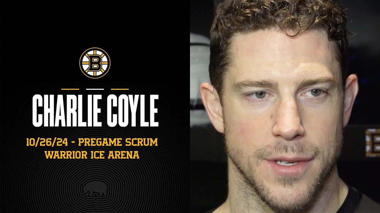 Coyle Meets with Media Ahead of B's Game with Toronto - YouTube
