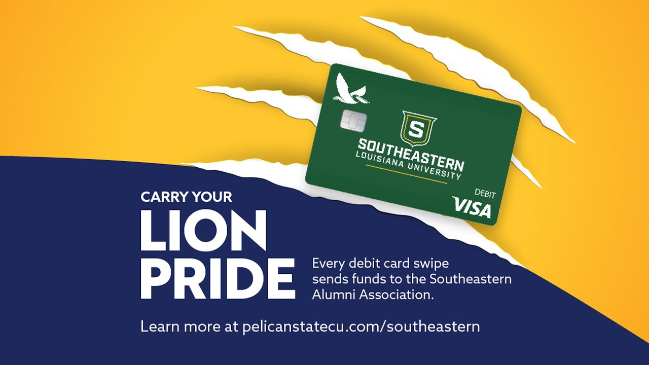 Southeastern School Pride Debit Card | Pelican State CU - YouTube