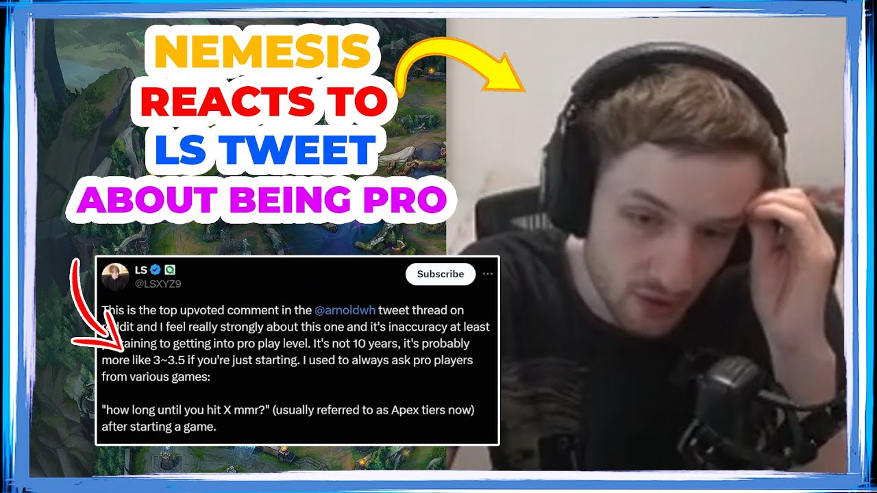 Nemesis Reacts to LS Tweet About Being CONTENT CREATOR vs Being PRO ...
