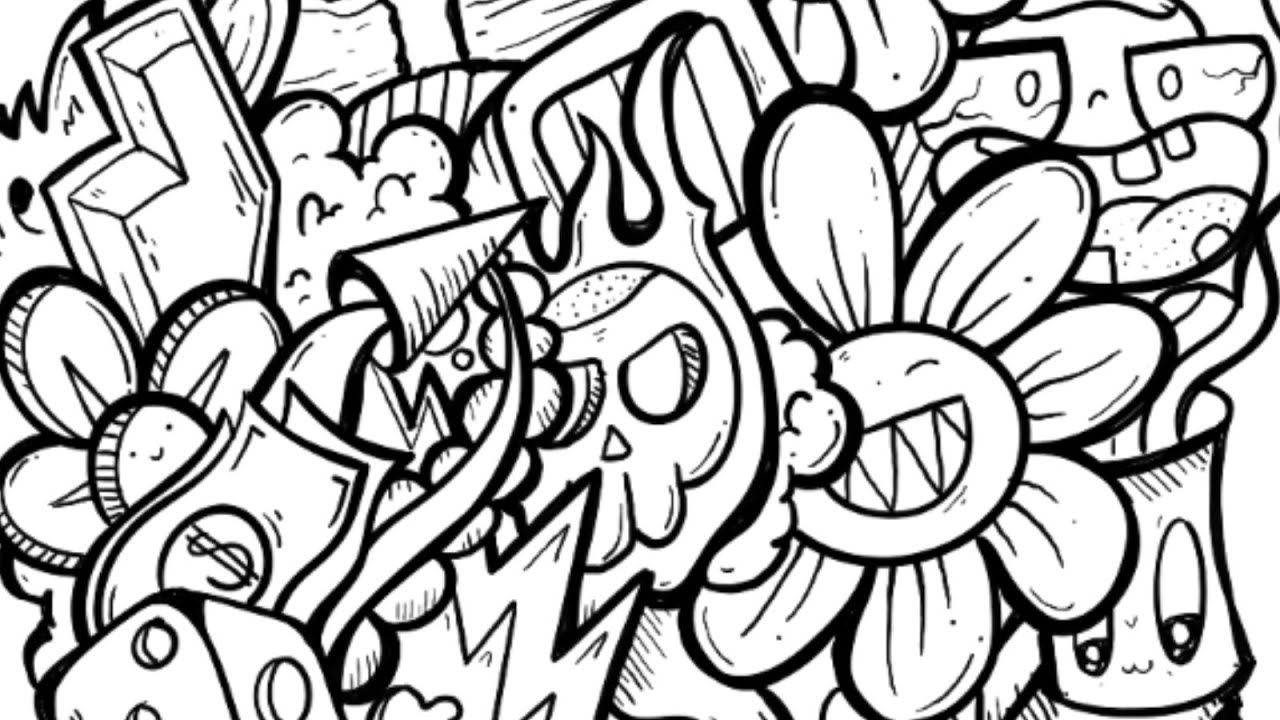 Menggambar Random Doodle Art di Android - Autodesk Sketchbook & Samsung ...
