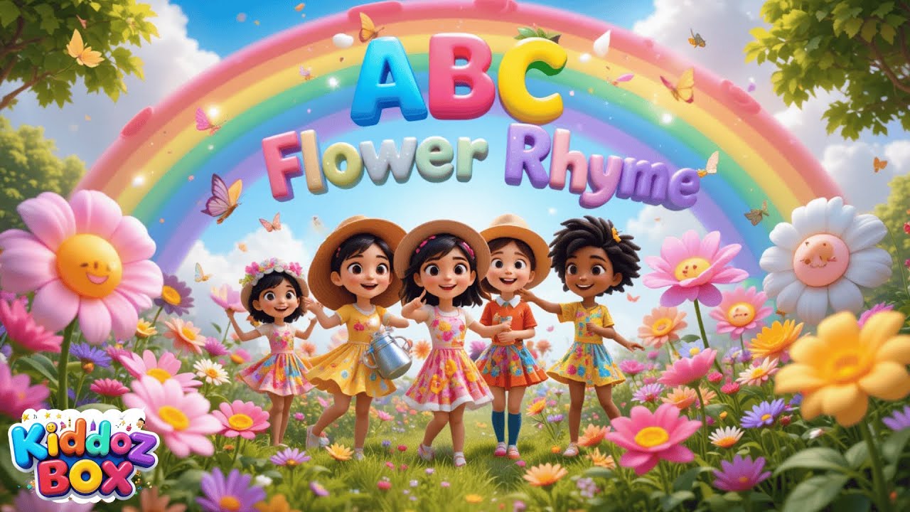 ABC Flower Song 🌸 | Learn A to Z Beautiful Flowers | Alphabet Rhymes ...