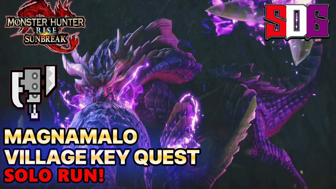Monster Hunter Rise (PS5) Magnamalo Village Key Quest | Switchaxe Solo ...