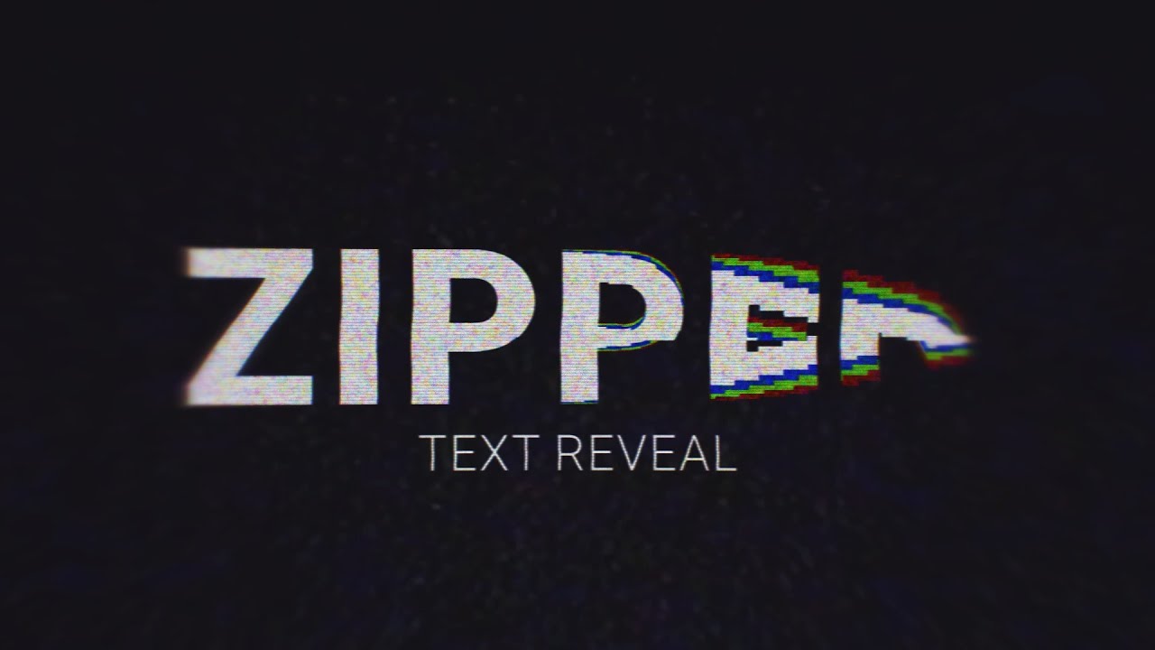 Zipper Text Reveal After Effects Tutorial - YouTube
