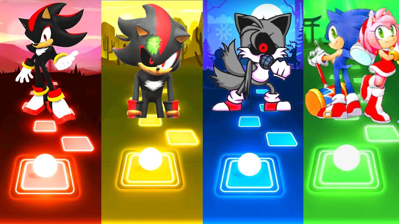 Shadow Vs Shadow Exe Vs Tails Exe Vs Amy Shadow. 🎶 Tiles Hop EDM Rush ...