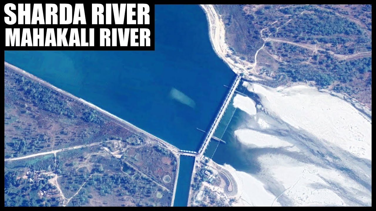 Sharda River Mahakali River Nepal India virtual aerial tour - YouTube