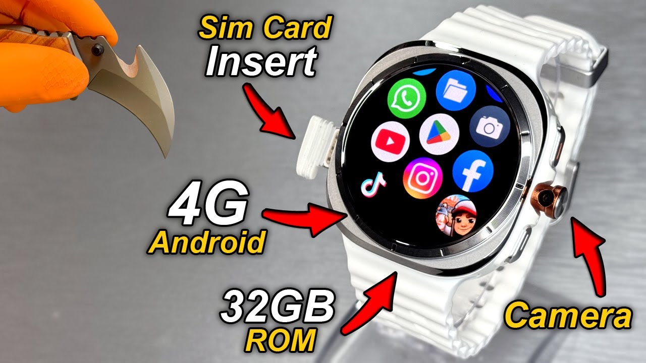 U8 Ultra 4G Android SmartWatch With SimCard Insert & Camera⚡️3GB RAM ...