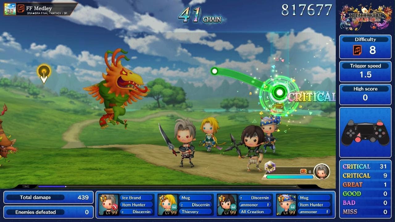 Theatrhythm Final Bar Line - FF Medley (FFS) - Ultimate Perfect Chain ...