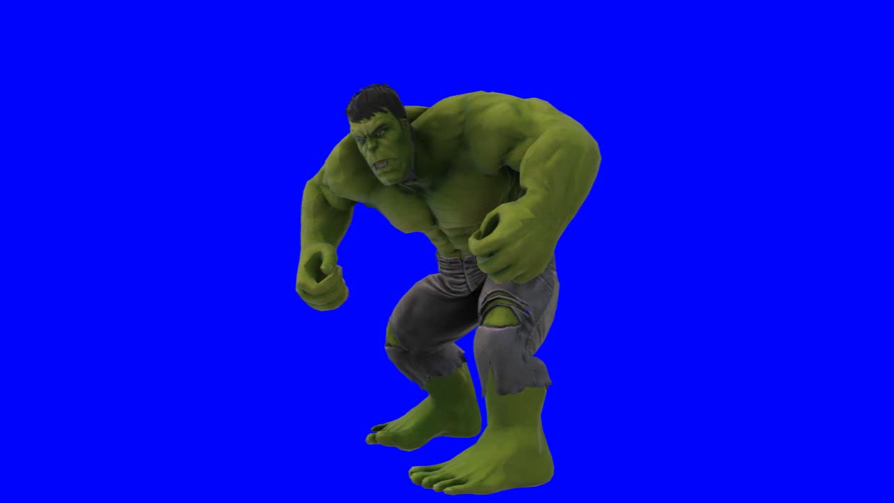 hulk roar animated right chroma - YouTube