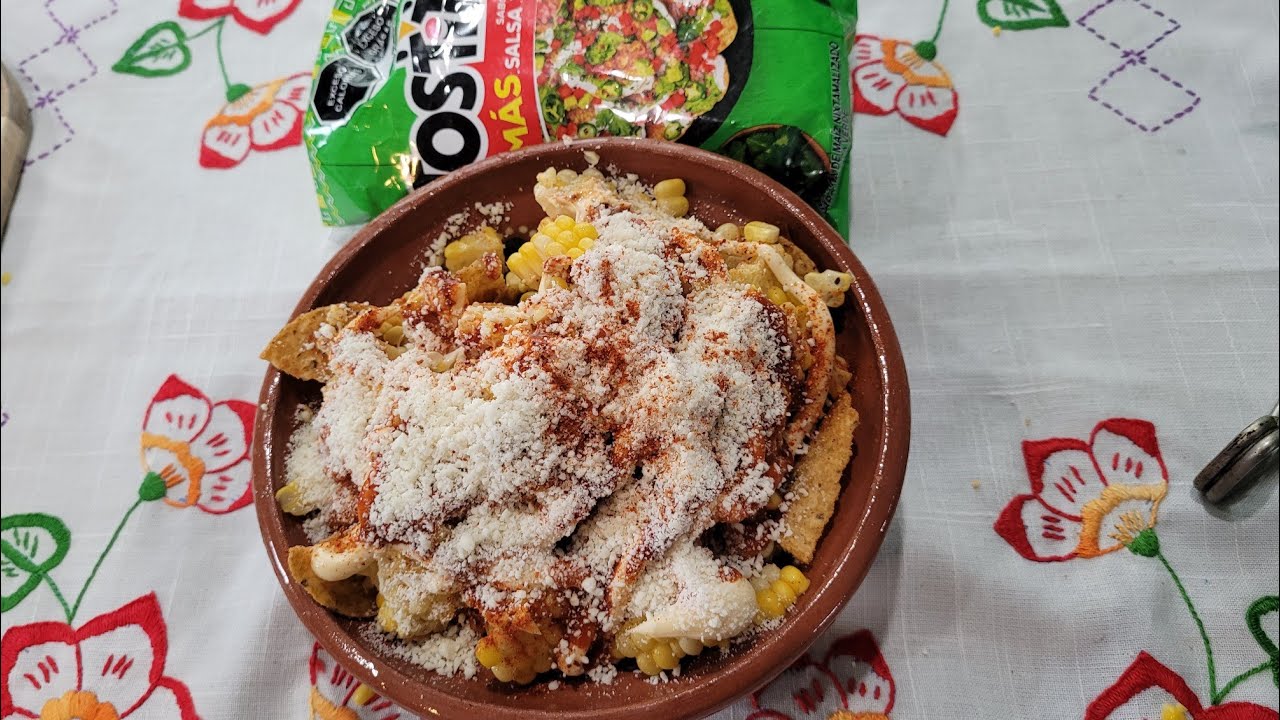 Tostitos Con Elote 🌽🌽😋Tostielote - YouTube