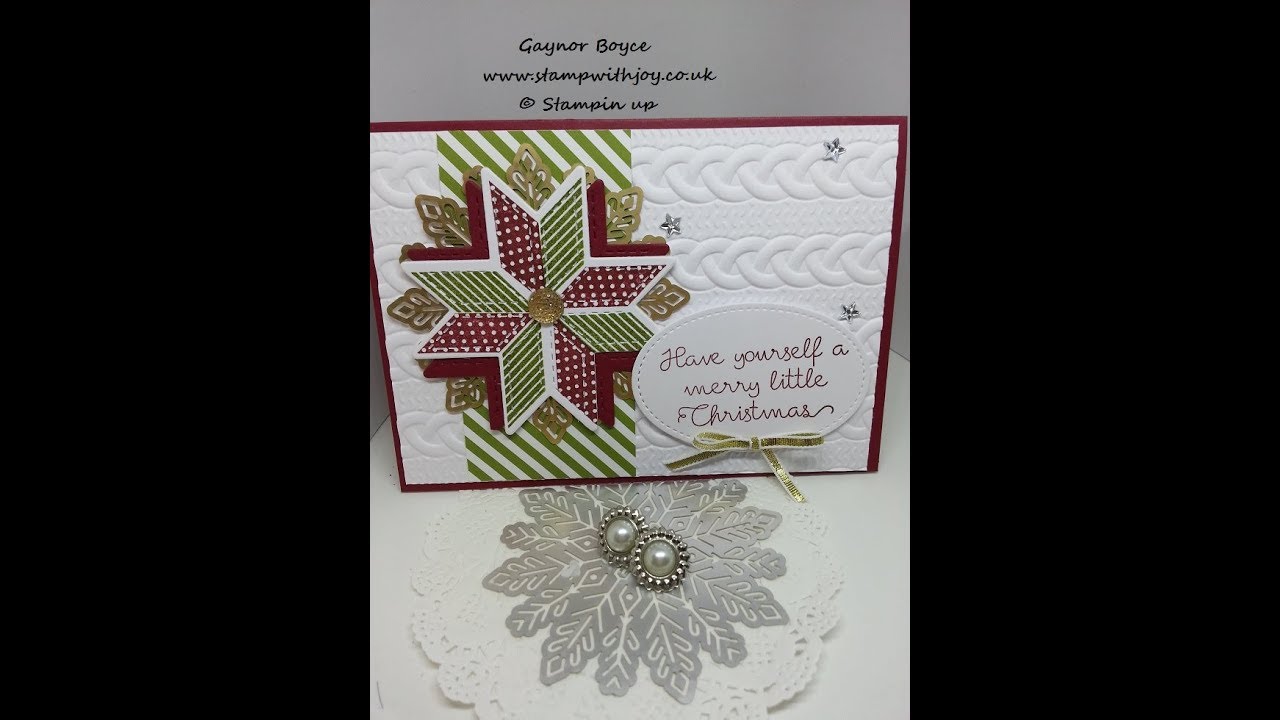 Christmas quilt card stampin up - YouTube