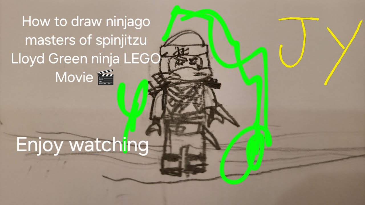 How to draw Ninjago (Lego Movie Green Ninja) - YouTube