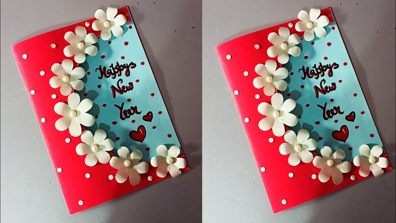 DIY_ Happy New Year Greeting Card| Handmade New Year Greeting Card| How ...