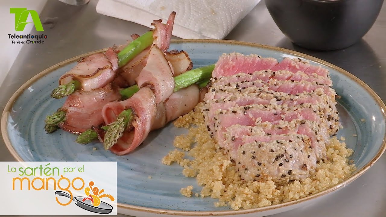 La Sartén por el Mango, Atún con ajonjolí y quinua crocante ...