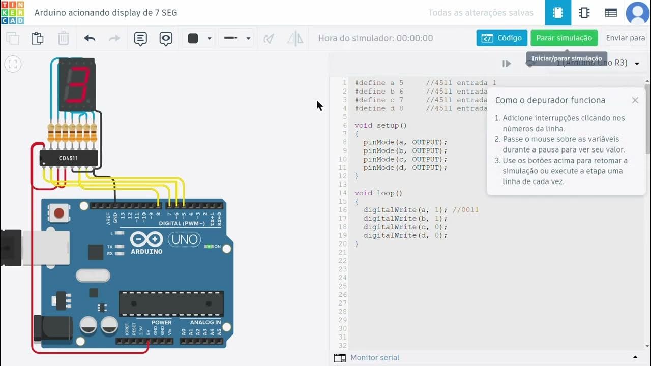 Acionando um display de 7 segmentos com Arduino - YouTube