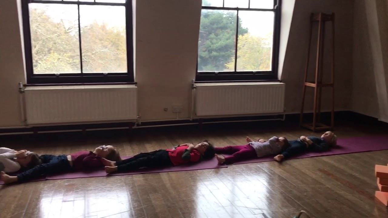 Last term's savasana in the Kids yoga class. - YouTube