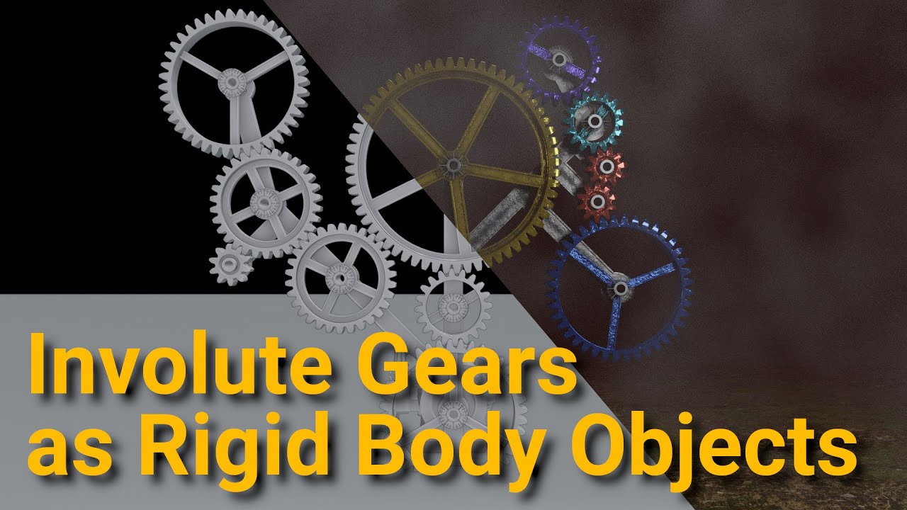 Involute Gears as Rigid Body Objects in Blender - YouTube