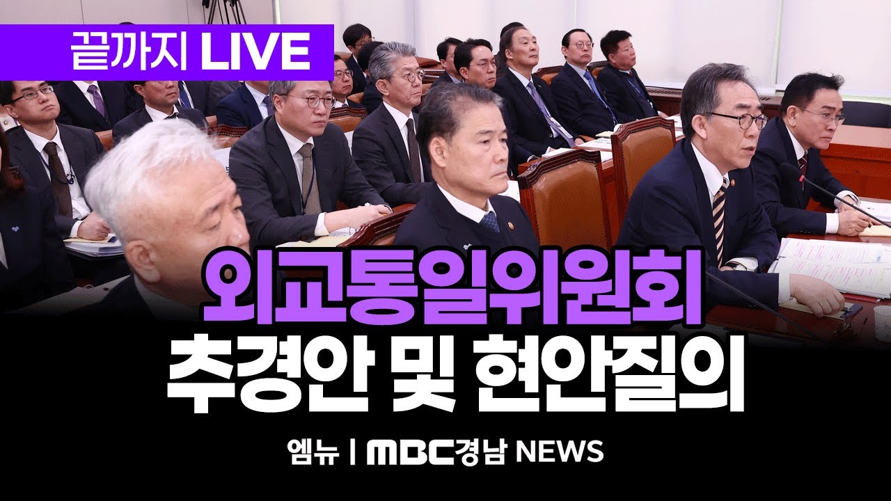 외교통일위원회 - 추경안 및 현안질의 생중계 | 250627 MBC경남 - YouTube