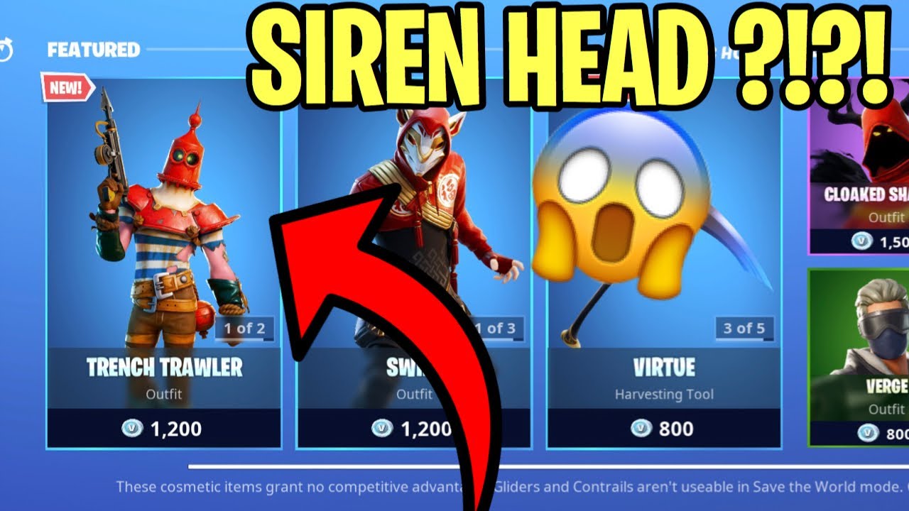 NEW Fortnite Siren Head Skin ?!? ( Fortnite Item Shop ) 6/18/2020 - YouTube