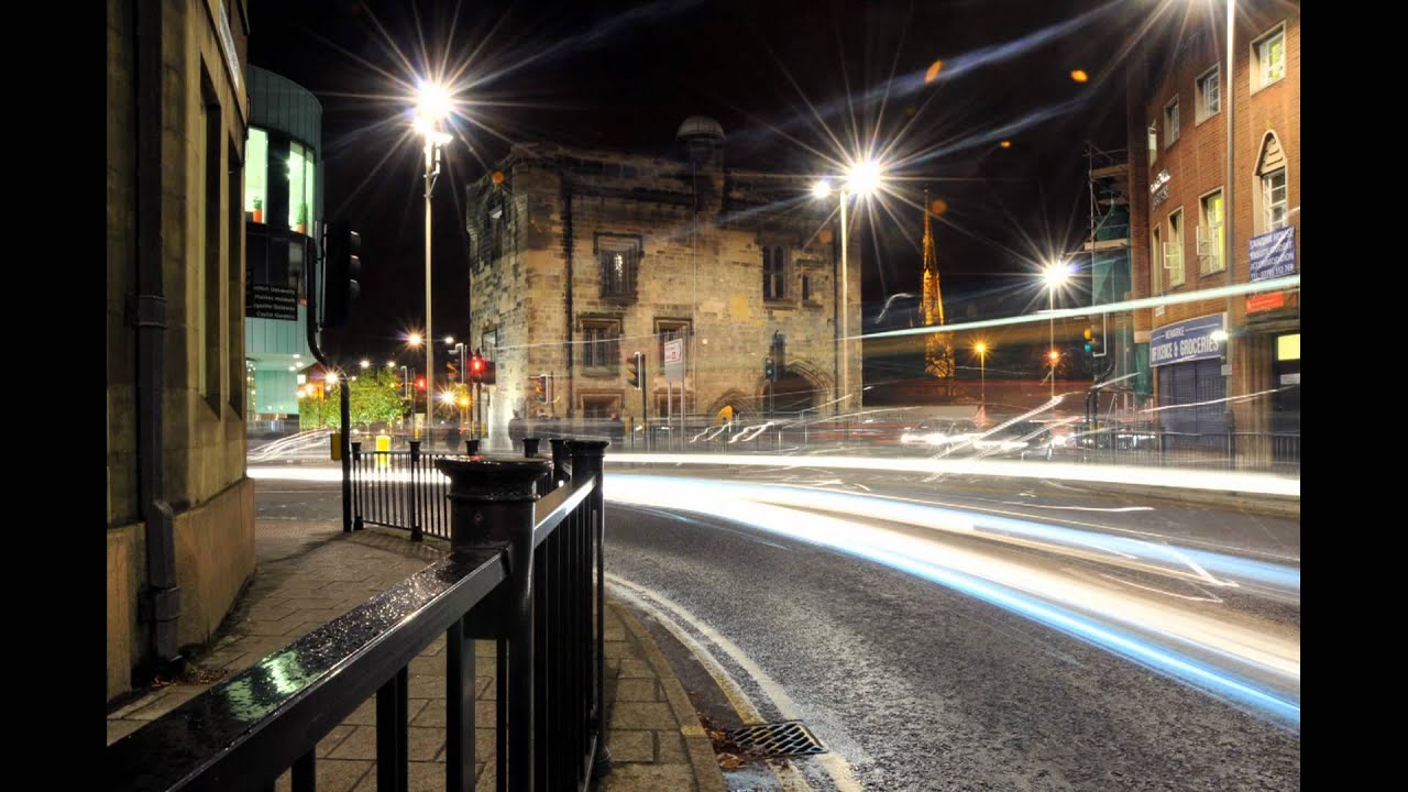 Leicester in the night - YouTube