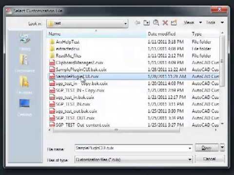 AutoCAD Creating a Partial CUI - YouTube