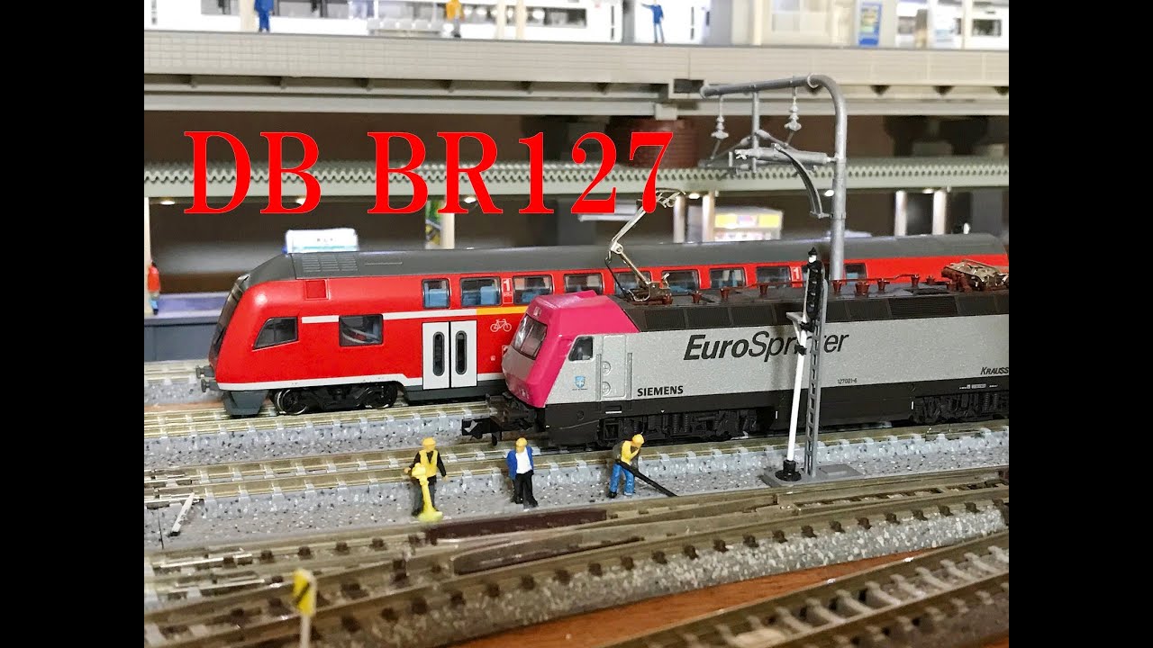 DB BR127 Euro Sprinter 鴨居の上のレイアウトⅡ 鉄道模型 Nscale rail model - YouTube