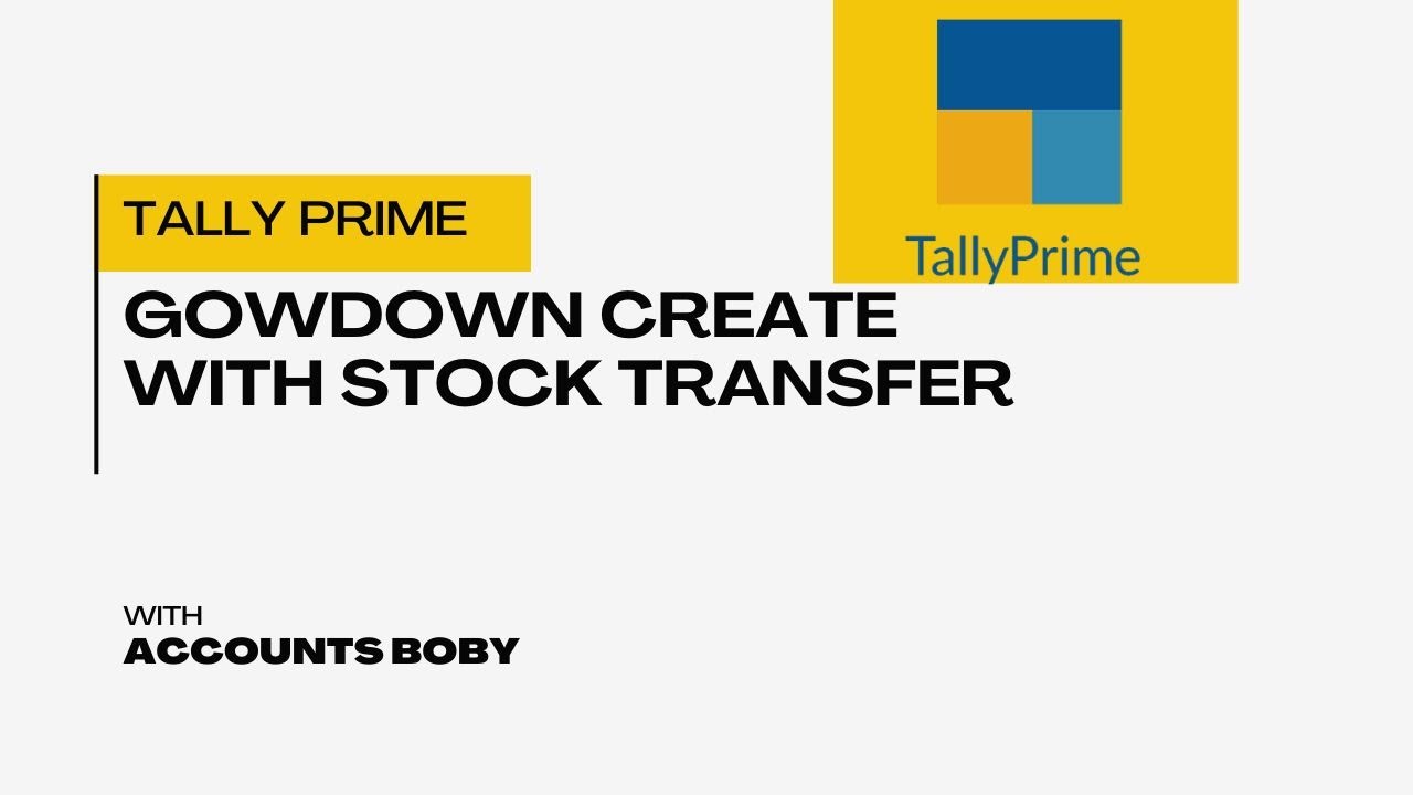 HOW TO GOWDOWN CREATE AND STOCK TRANSFER l STOCK JOURNAL - YouTube