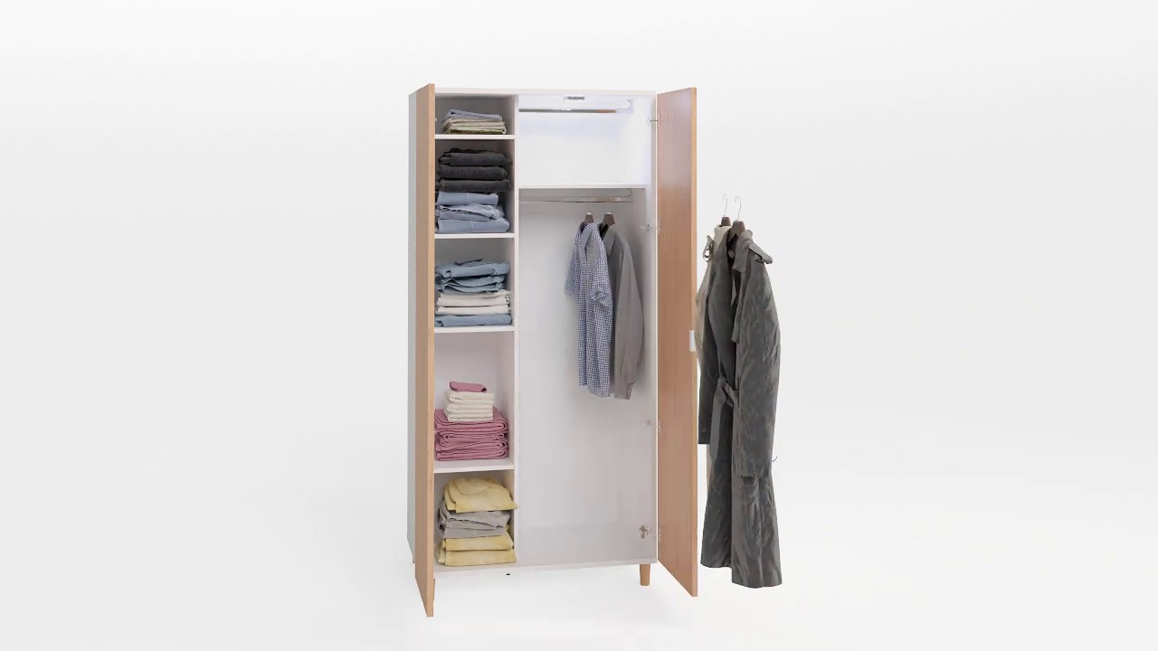 Vox Simple 2 Door Wardrobe - YouTube