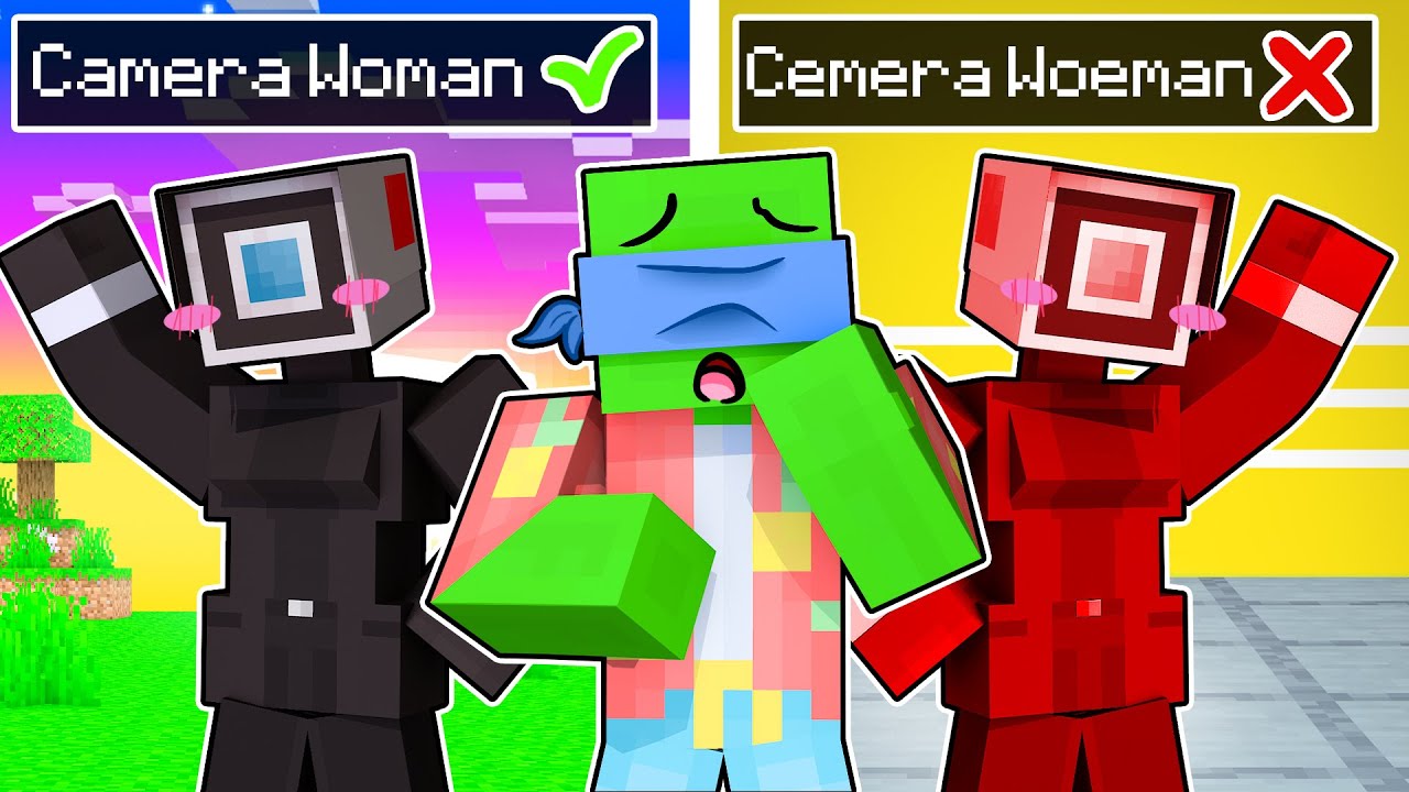Guess the Correct CAMERA WOMAN in Minecraft! - YouTube
