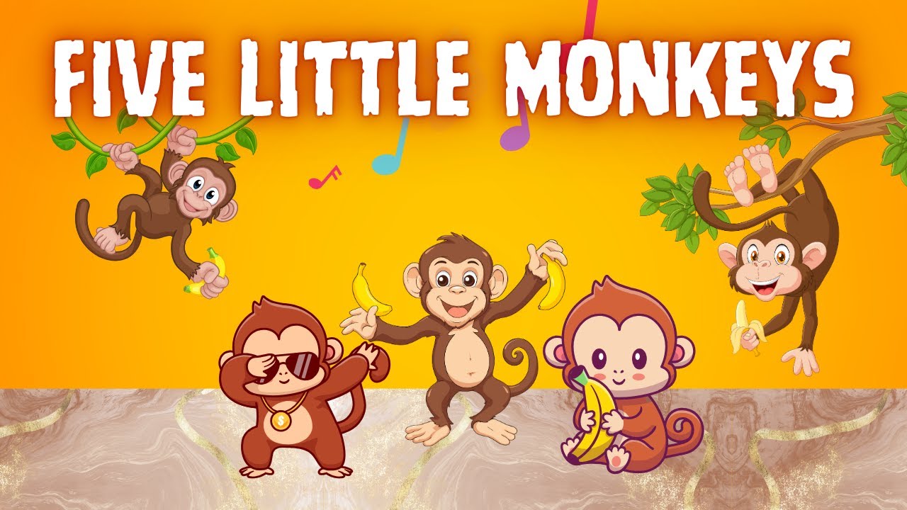 Five little monkeys | Kids Song & Nursery Rhyme - YouTube