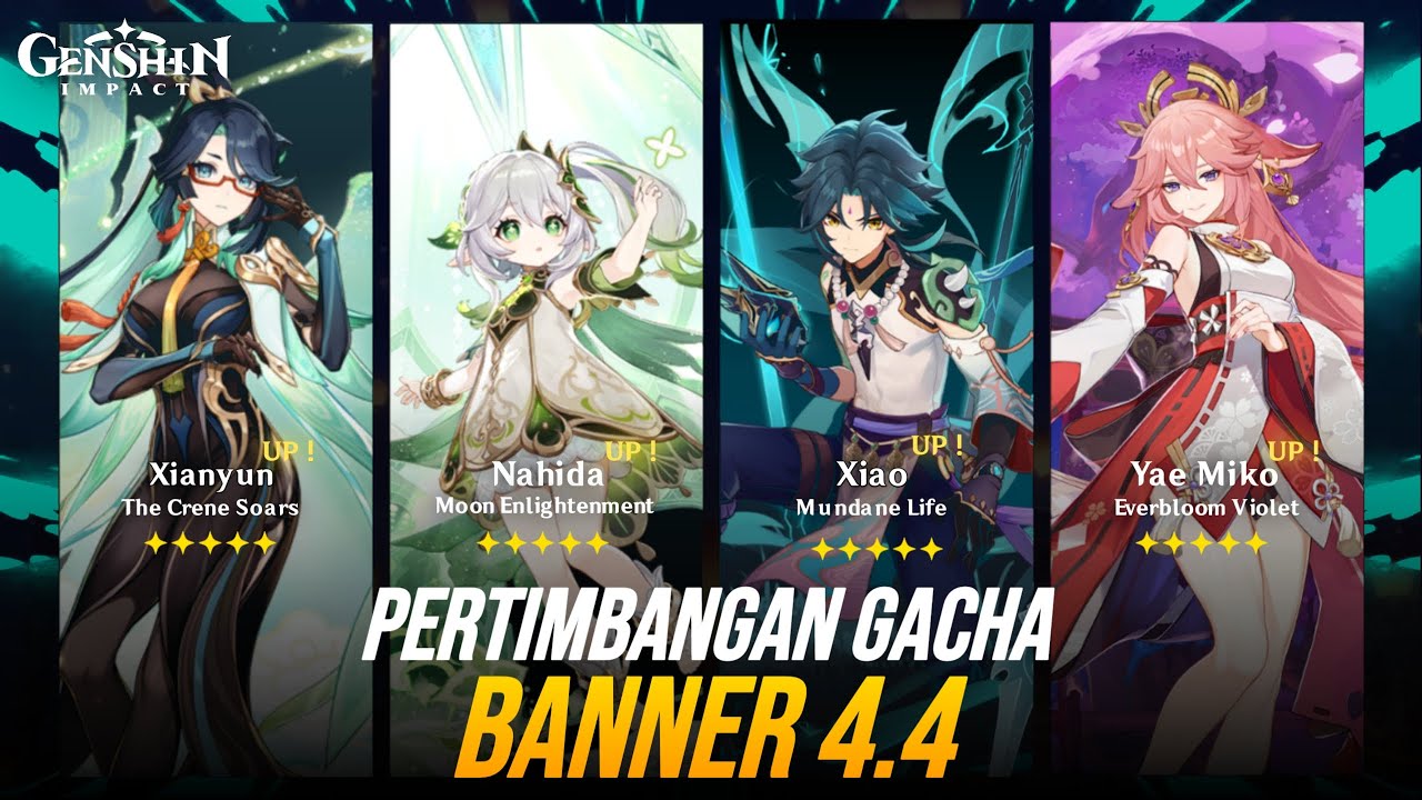 Bahas POSISI META Xianyun, Nahida, Yae Miko, & Xiao! Banner 4.4 Genshin ...