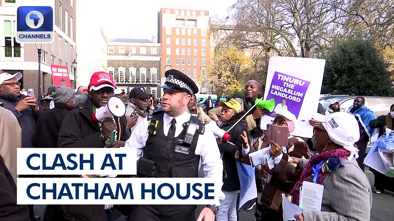 2023: Election Pro & Anti Tinubu Groups Protest At Chatham House - YouTube