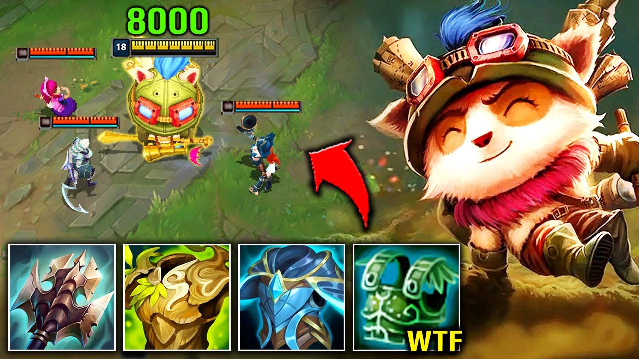 SEASON 13 TANK TEEMO HITS 8000 HEALTH WITH EASE! (LITERALLY UNKILLABLE ...