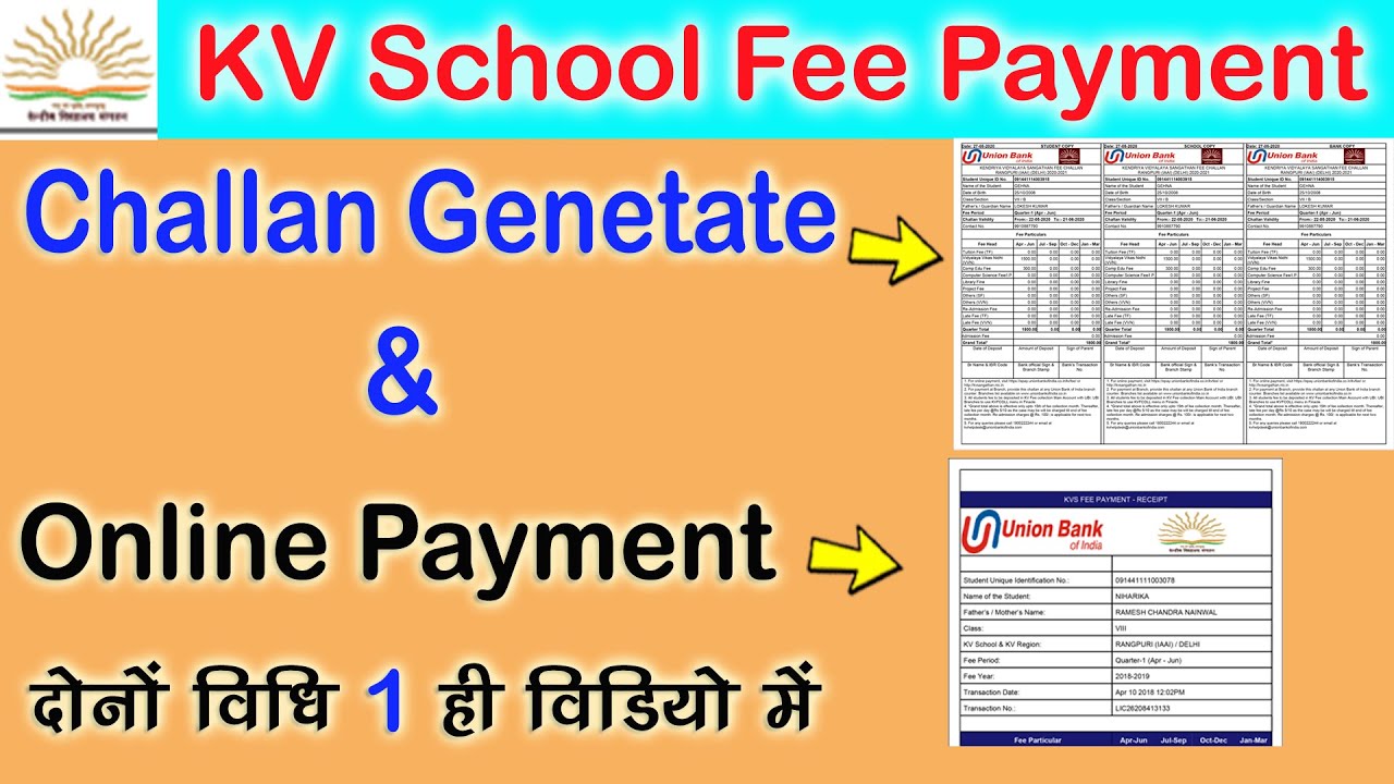 KV Fee Pay Challan Generate Online Payment Pay kv-fee-pay-challan-generate-online-payment-pay
