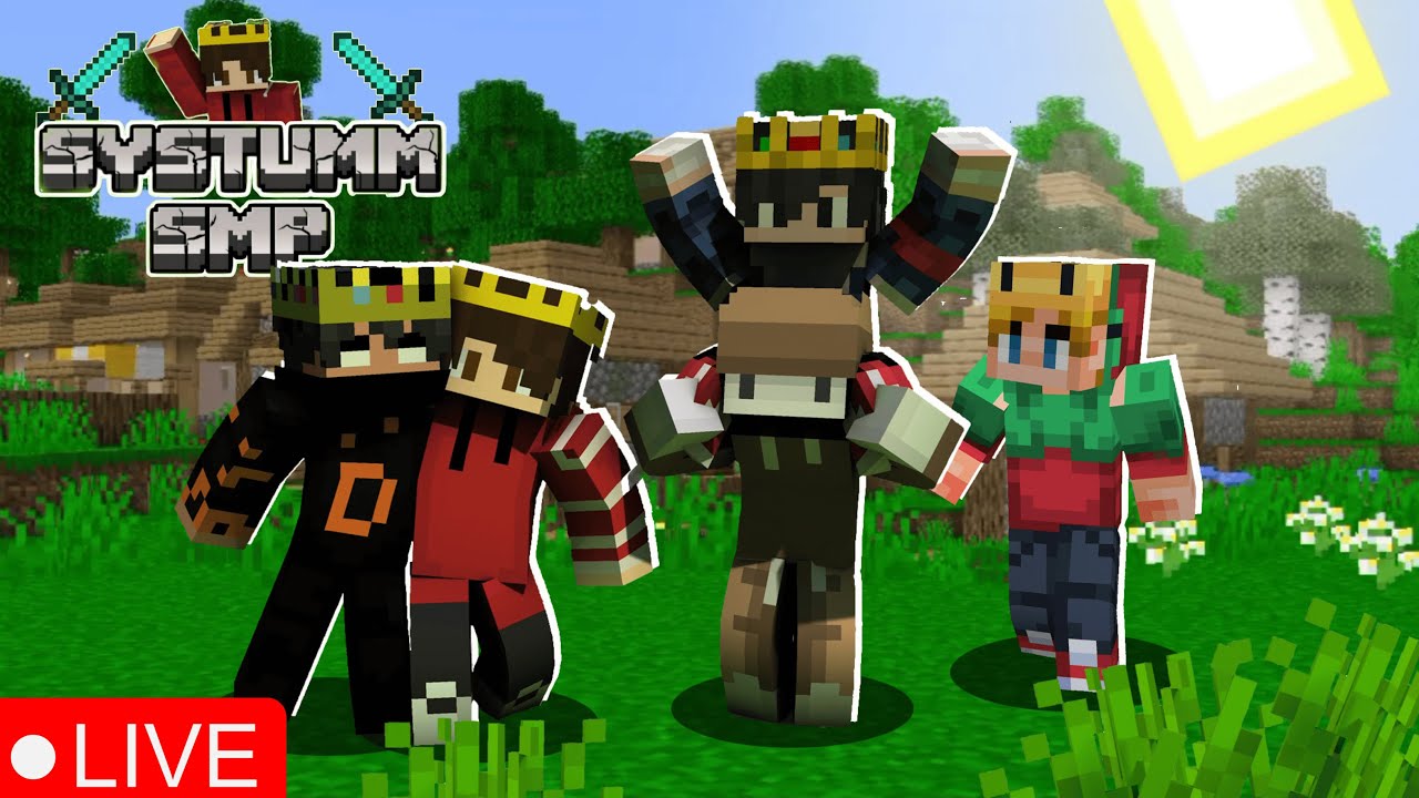 First day in minecraft SYSTUM smp | day 1 | playing with friends ...