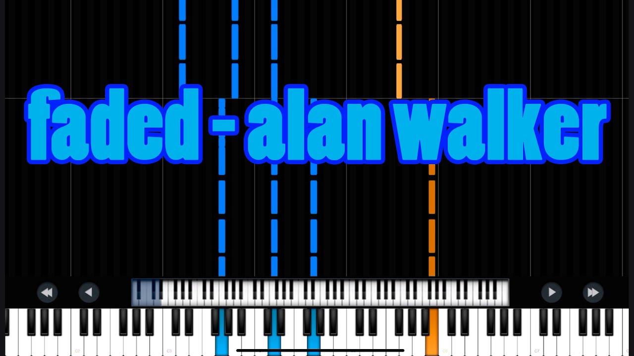Piano notes for faded by alan walker - Easy tutorial - YouTube