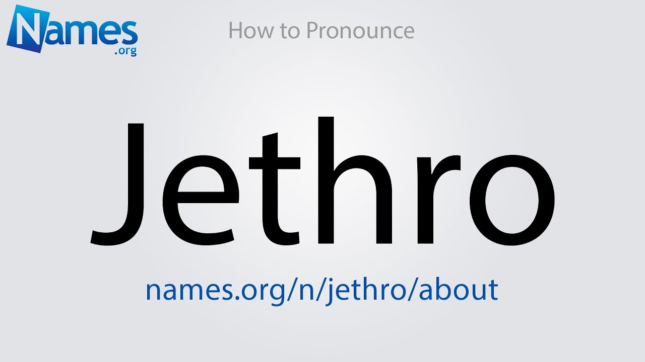 How to Pronounce Jethro - YouTube