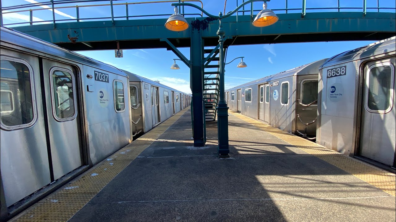 Gun Hill Road bound R142 (5) express train at East 180 St (AM Rush ...