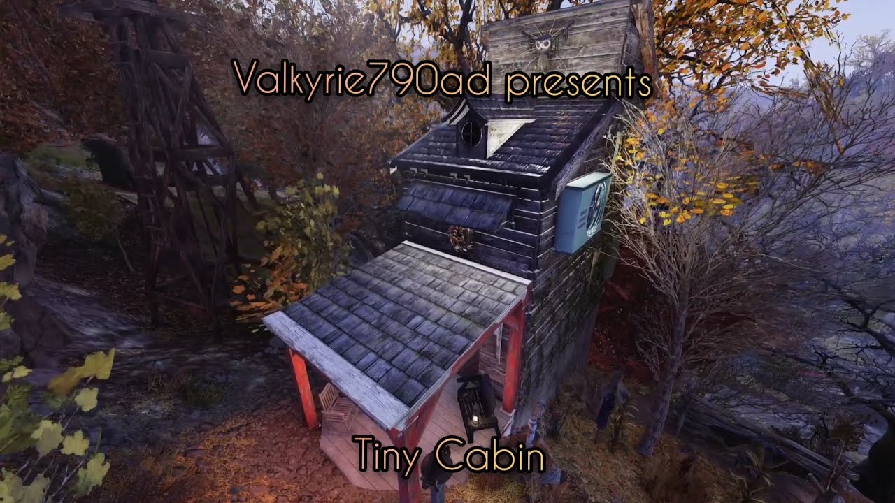 Fallout 76 camp! "Tiny Cabin" - YouTube
