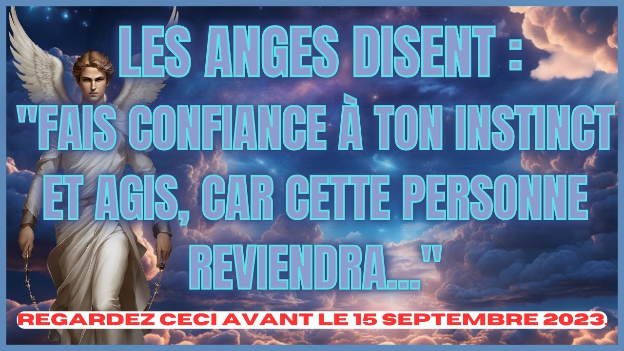 UN ANGE A CHUCHOTÉ │"FAIS CONFIANCE À TON INSTINCT ET AGIS, CAR CETTE ...