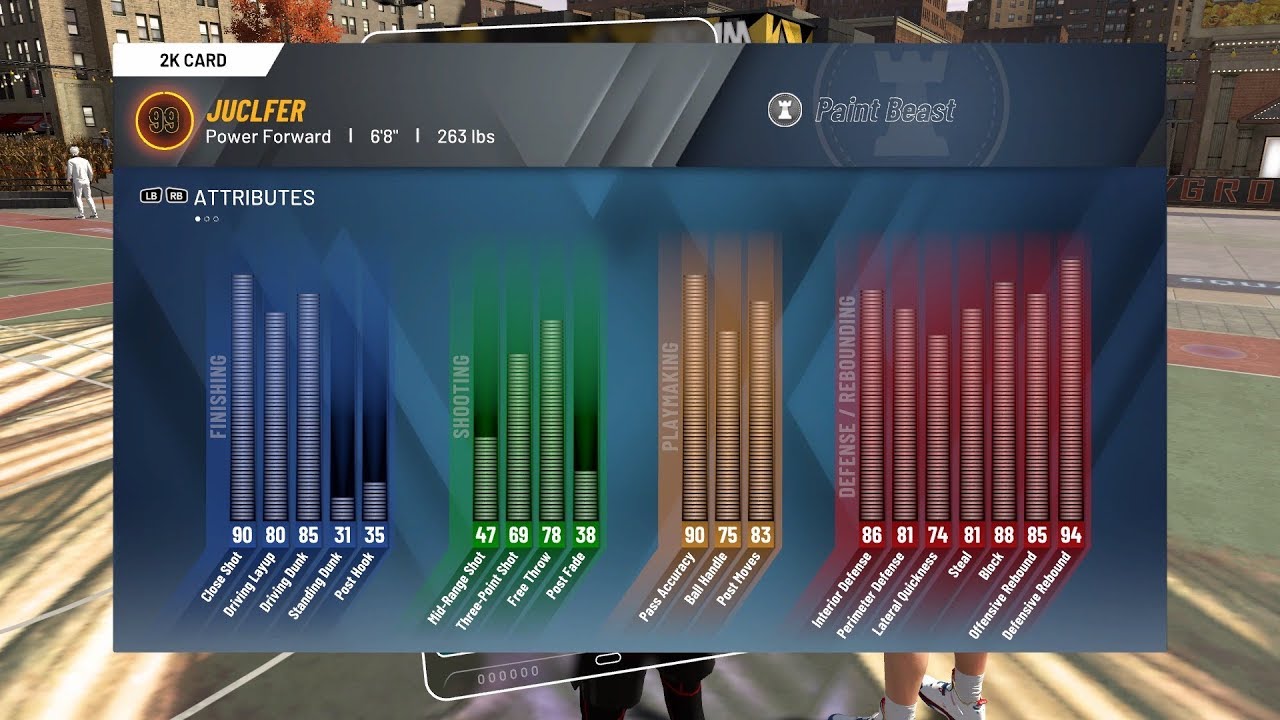 NBA 2k20 99 Playmaking Paintbeast PF | Game Breaking Build | Triple ...