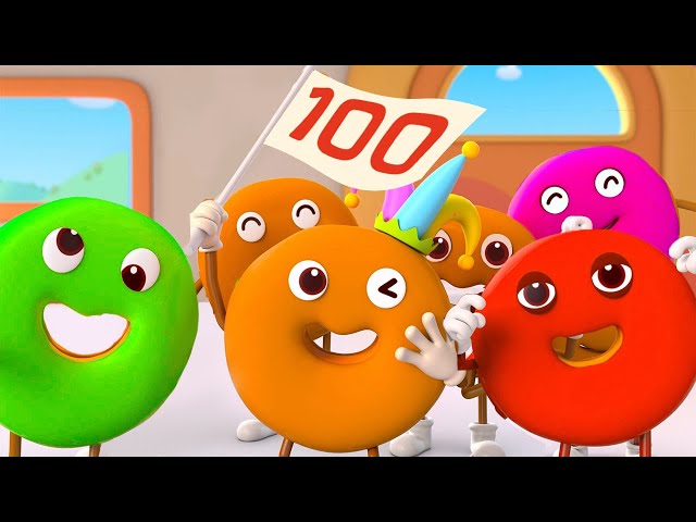 Let's Count To 100 | Learn Colors with Donuts | Kids Songs | Cartoon ...