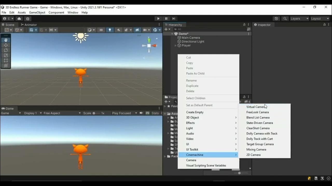 3D Endless Runner Game - Part 7: Camera Follow Player (Cinemachine) - YouTube