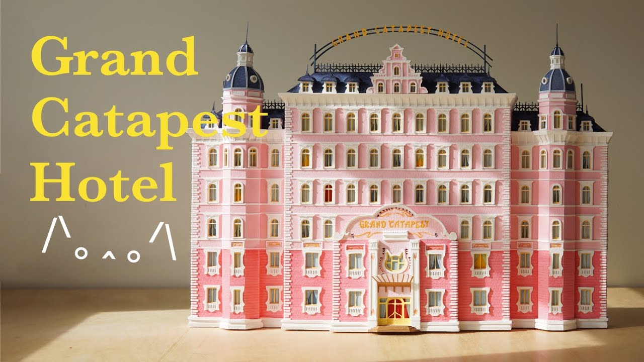 Paper craft l Making of Grand Catapest Hotel /ᐠ｡ꞈ｡ᐟ\ - YouTube