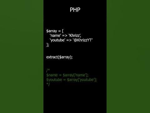 Destructuring - Javascript vs PHP - YouTube