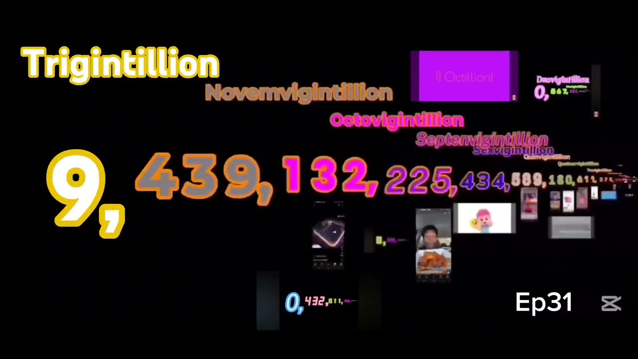 Numbers 0 to 1 Untrigintillion (31/100) Centillion - YouTube